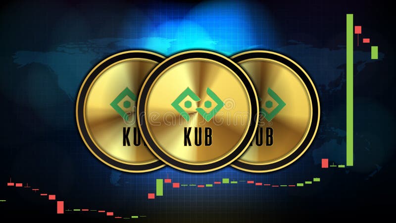 Futuristic Technology Background of Bitkub Coin KUB Price Graph Chart ...