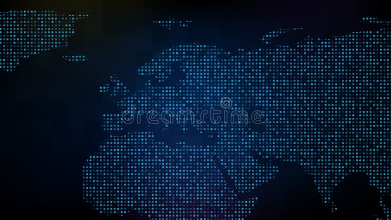 Futuristic Technology Background of Blue Digital EU Europe Map Stock ...