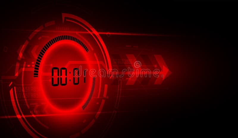Abstract Futuristic Technology Background with Digital Number Timer ...