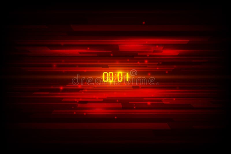 Abstract Futuristic Technology Background with Digital Number Timer ...