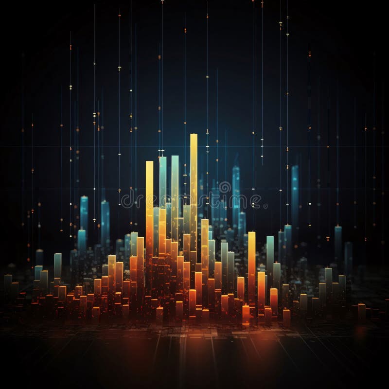 Abstract Futuristic Technology Background with High Tech Graphs, Vector ...