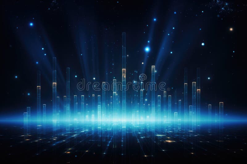 Abstract Futuristic Technology Background. Light Line Design Generative ...