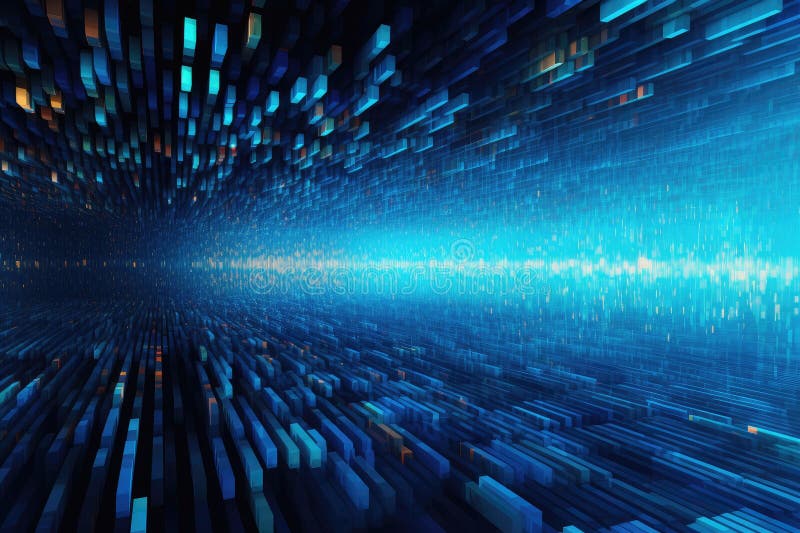 Abstract Futuristic Technology Background. Light Line Design Generative ...