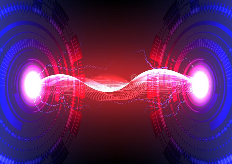 Abstract Futuristic Technology Background. Power Energy Generator ...