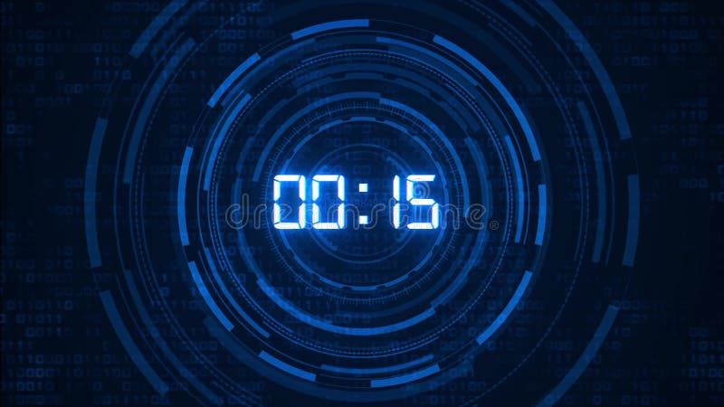 Futuristic Countdown Timer Counting Down from 20 To Zero. Stock Video ...