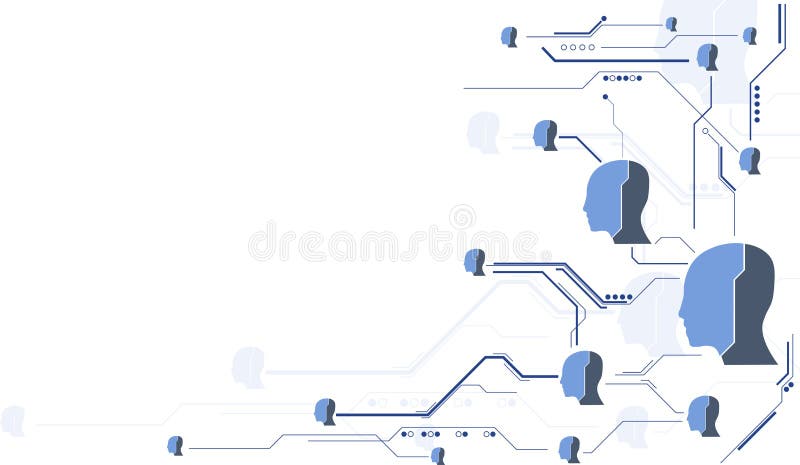 Abstract Futuristic Technology Head Stock Vector - Illustration of ...