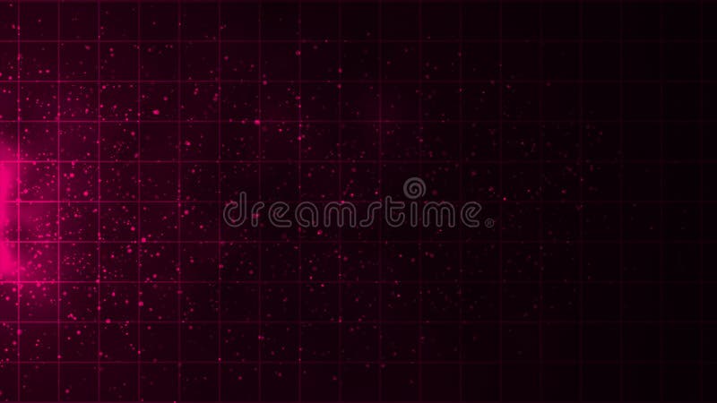 Abstract Futuristic Technology Particles Background, Magenta Red ...