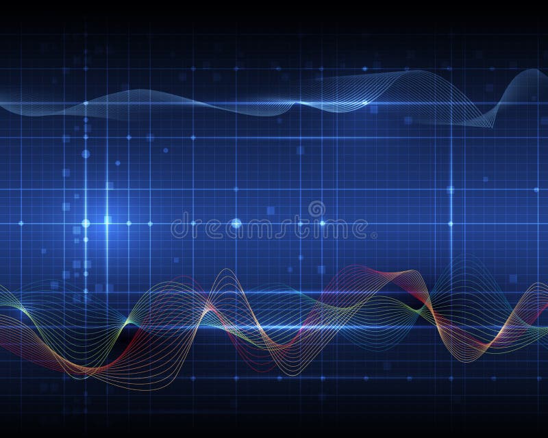 Abstract Futuristic Wave-digital Technology Concept Stock Vector ...