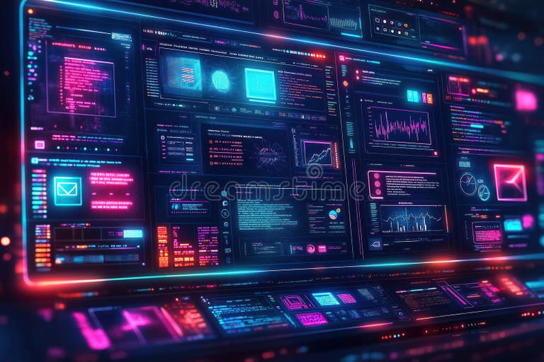 Abstract Futuristic Web Design Concept. Graphical User Interface ...