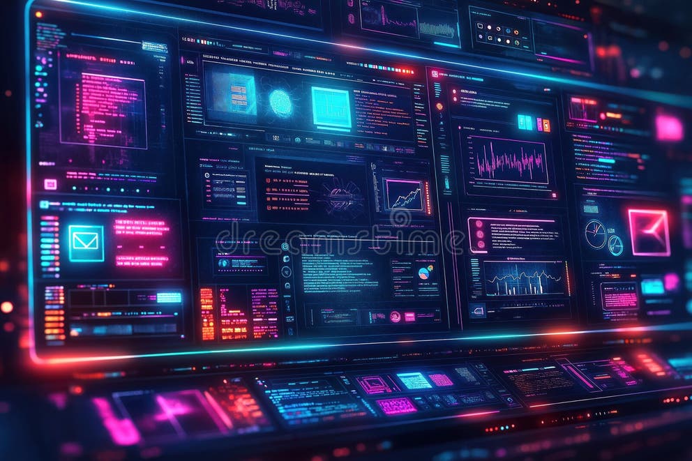 Abstract Futuristic Web Design Concept. Graphical User Interface ...