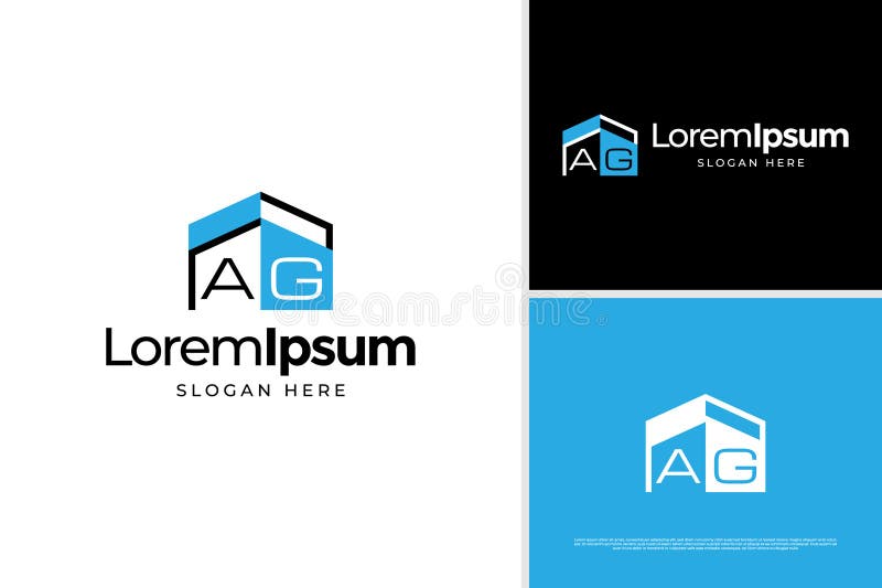 Abstract G Letter Construction Logo Design Stock Vector - Illustration ...