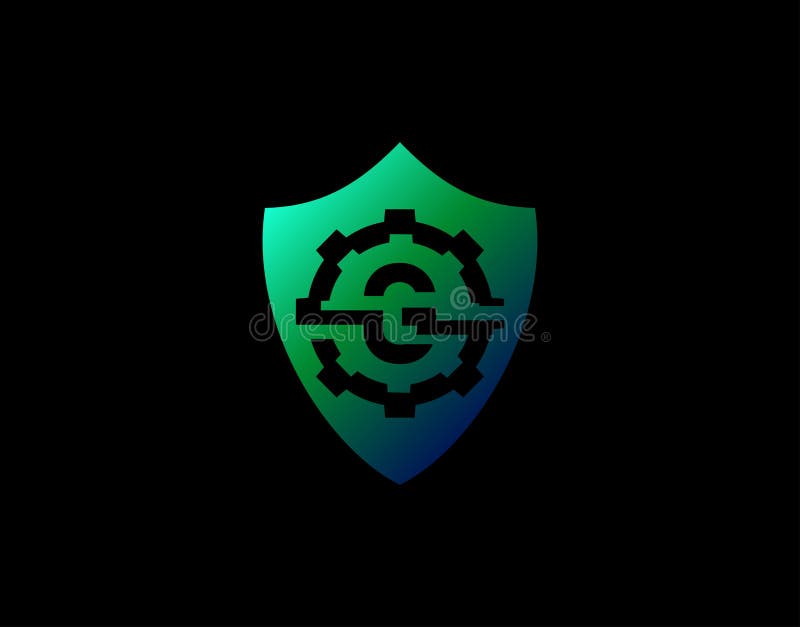 Abstract G Letter Logo with Gear Shape and Modern Shield Design ...