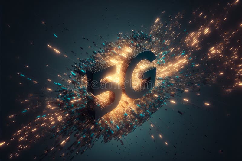 Abstract 5g Logo for Technology Background. Generative Ai Stock ...