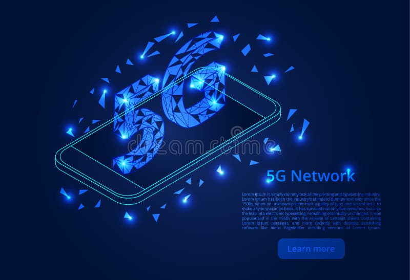 Abstract 5G Network Mobile Data Transmission. New Wireless Internet ...
