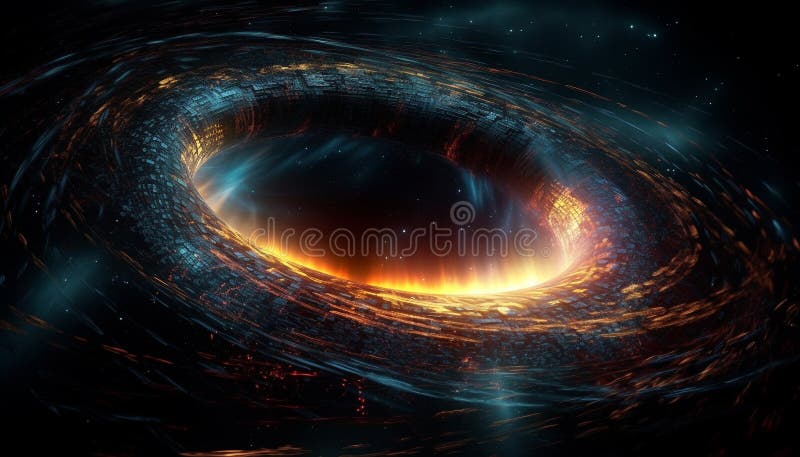 Abstract Galaxy Explodes in Deep Space, Illuminated by Multi Colored ...