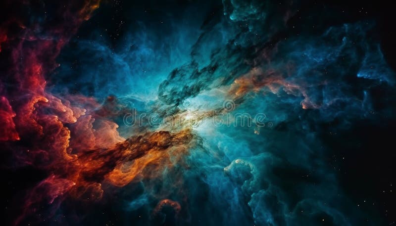 Abstract Galaxy Nebula, Exploding Big Bang Mystery in Space Backdrop ...