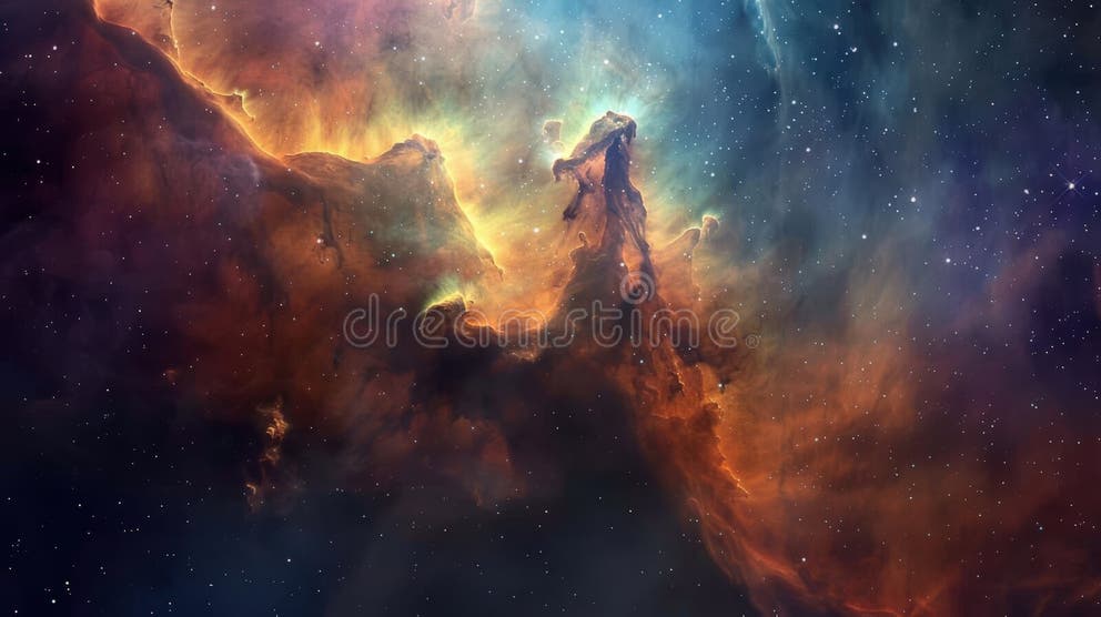 Abstract Galaxy Nebula Space Background Stock Illustration ...