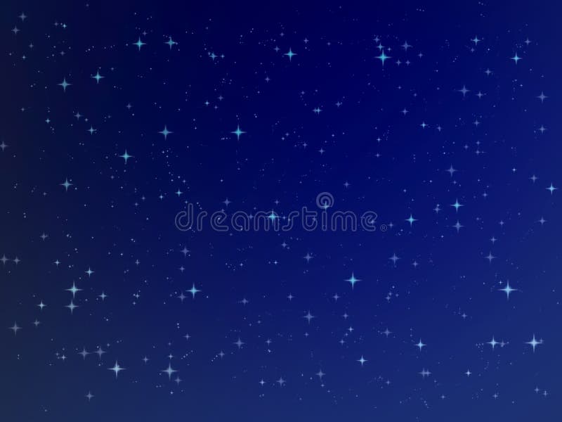 Abstract Galaxy and Stars with Blue Color Stock Illustration ...