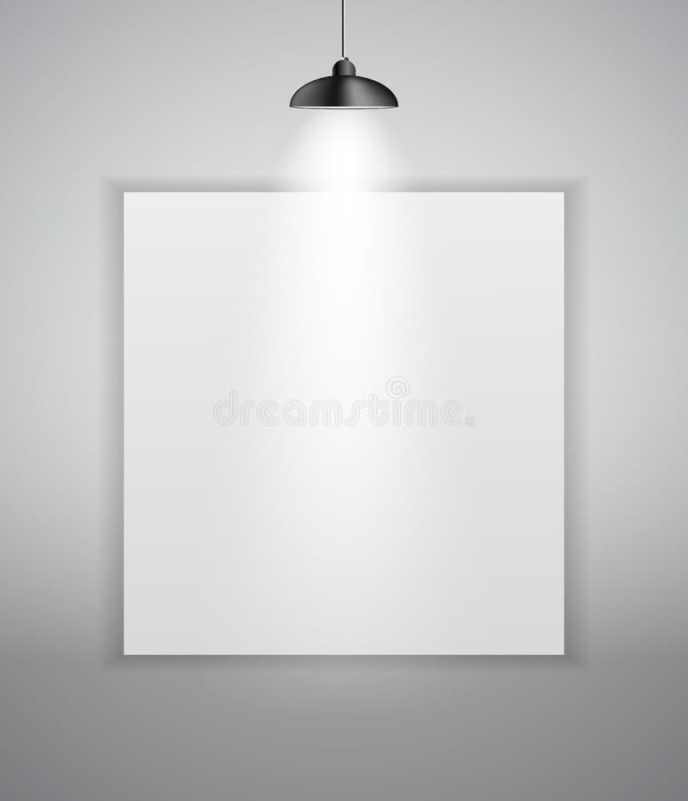 Background with Lighting Lamp. Empty Space for Stock Vector ...