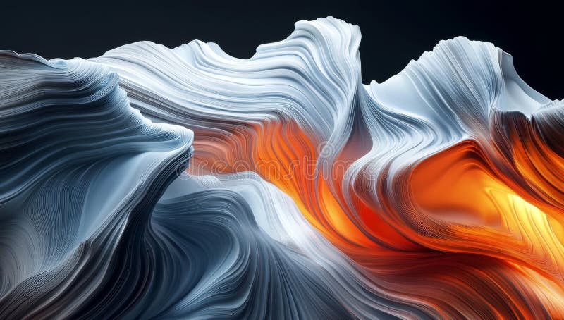The Abstract Gallery Features Dynamic Swirling Waves As Digital Artwork from a Creative Studio ...