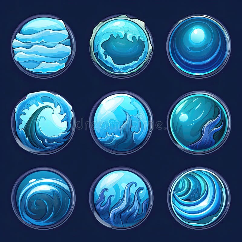 Abstract Games Blue Water Wave Ai Generated Stock Image - Image of ...