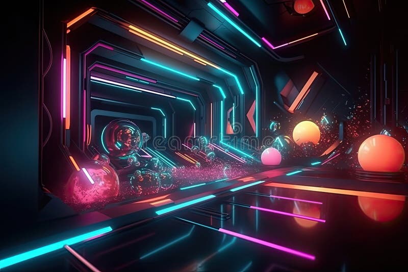 Abstract Gaming Background 3d Rendering Illustration Stock Illustration ...