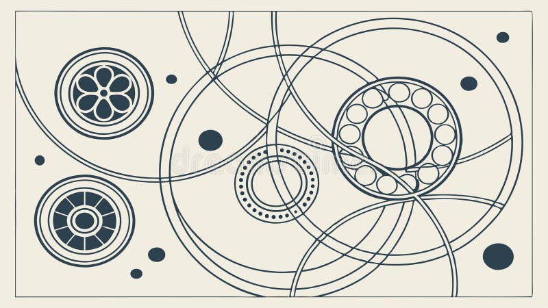 Abstract Gear or Cog Pattern, Mechanical Decorative Design, Vector Art ...