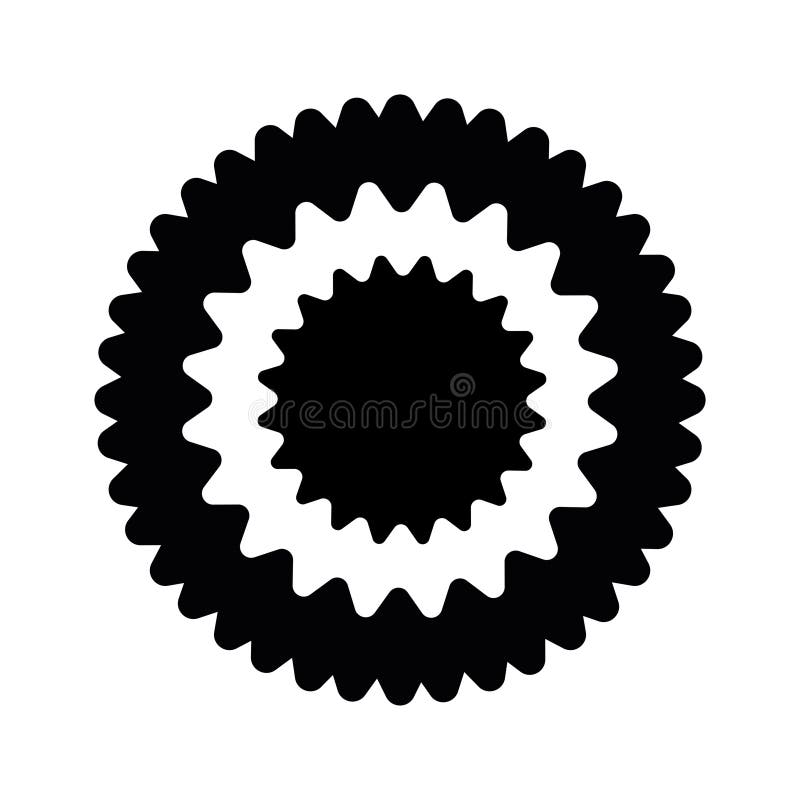 Abstract Gear Geometric Shape Stock Vector - Illustration of isolation ...