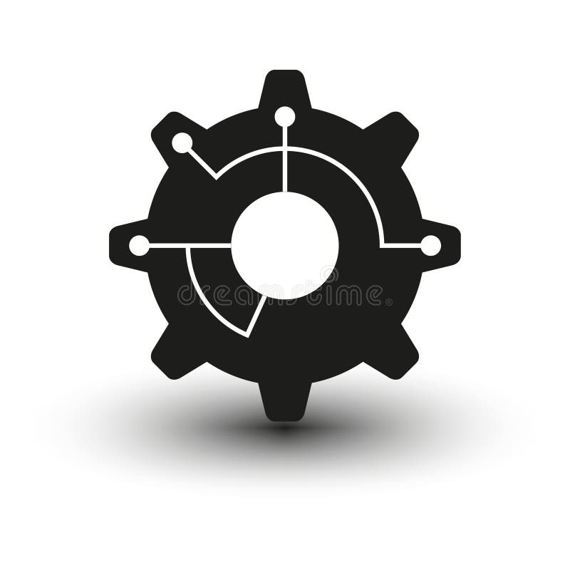 Abstract Gear Icon. Mechanical Design Symbol. Simple, Technical. Vector ...