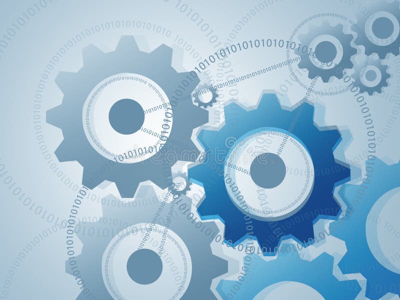 Abstract Gear Technology Background Stock Illustration - Illustration ...
