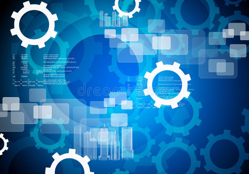 Abstract gear wheels stock illustration. Illustration of equipment ...