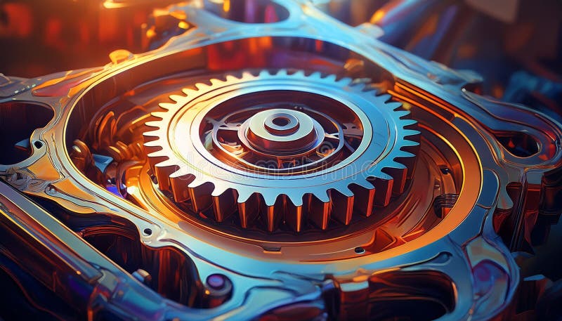 Abstract gears stock illustration. Illustration of glass - 359985135