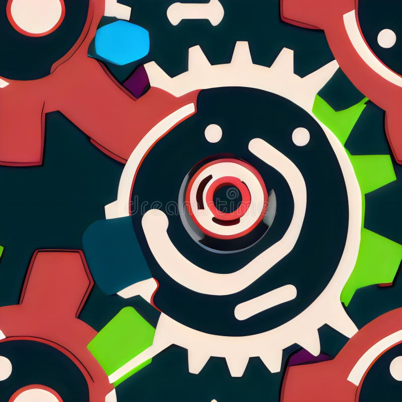 Abstract Gears Tile stock illustration. Illustration of drawing - 301344467