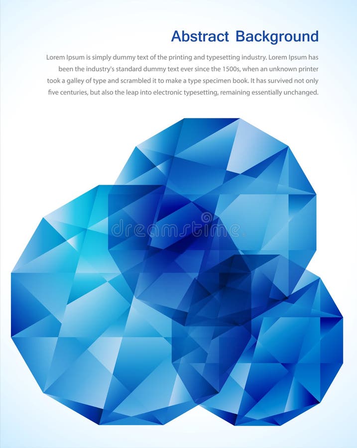 Abstract gem and blue ice stock illustration. Illustration of digital ...