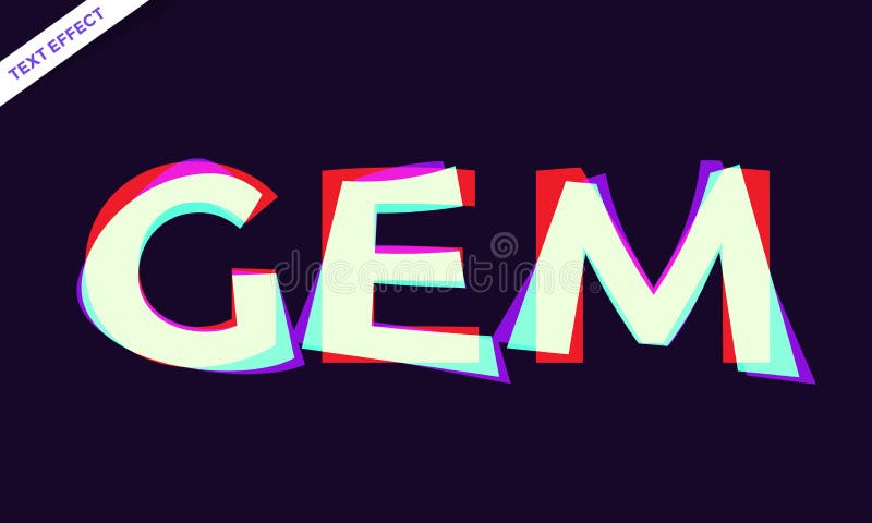 Abstract Gem Text Effect Design Editorial Photo - Illustration of ...