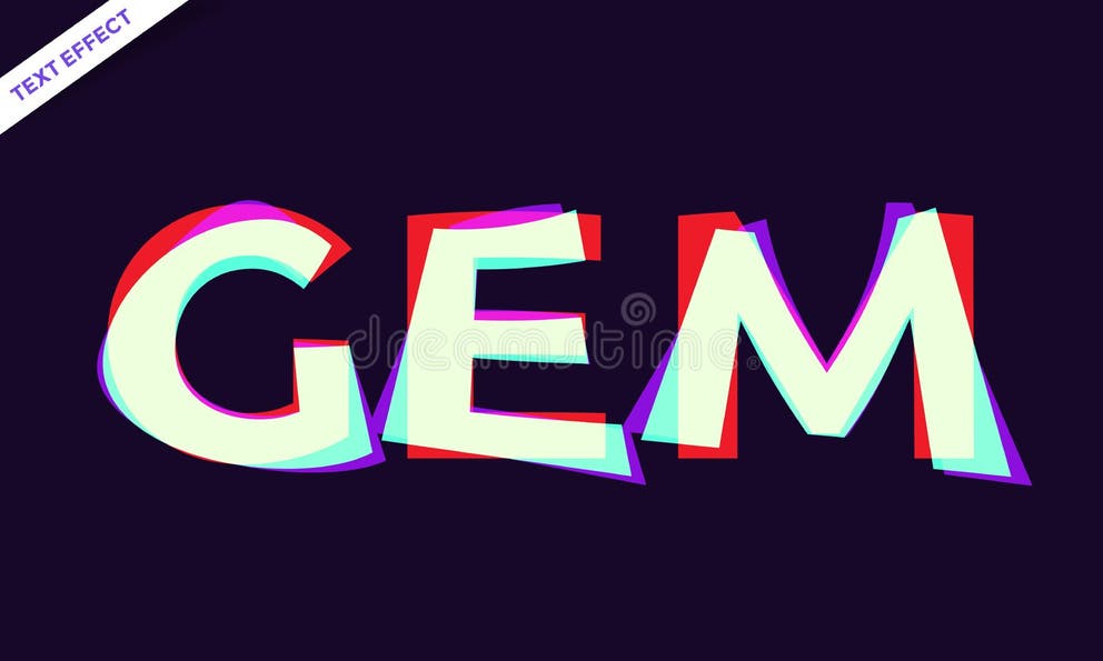 Abstract Gem Text Effect Design Editorial Photo - Illustration of ...