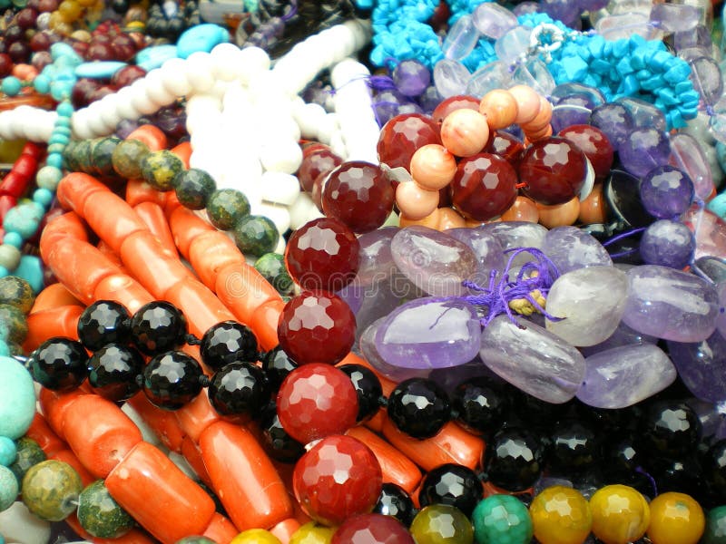 Abstract Gemstone Necklaces Stock Image - Image of polished, agate: 4756825