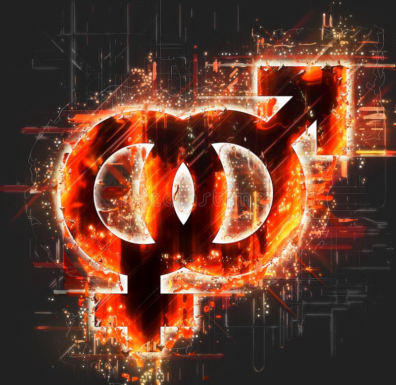 Abstract gender symbol stock illustration. Illustration of exploding ...