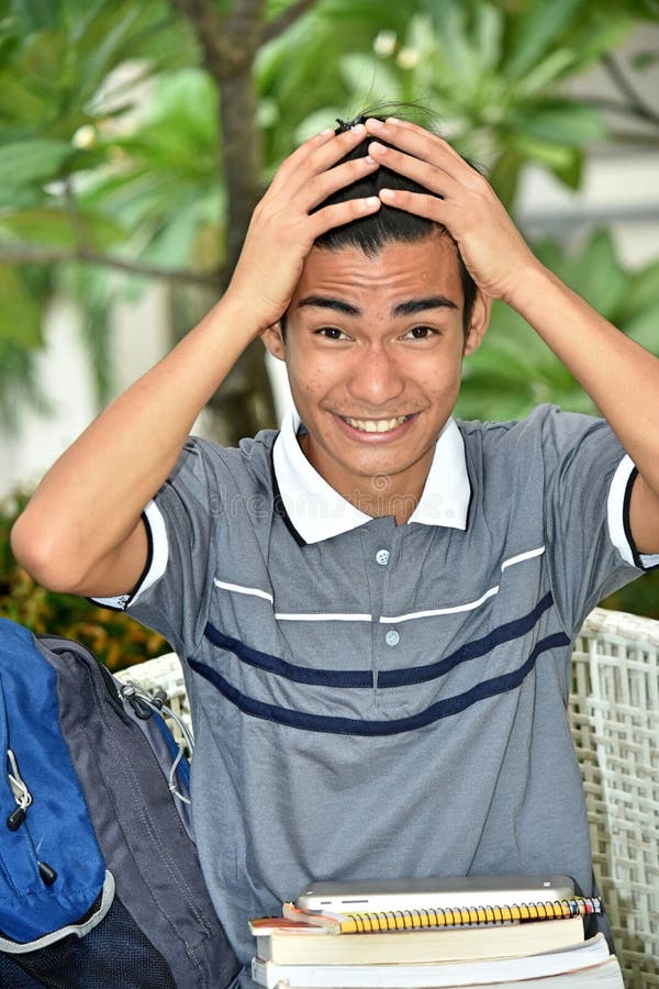 Filipino Student Under Stress Stock Photo - Image of concerned ...