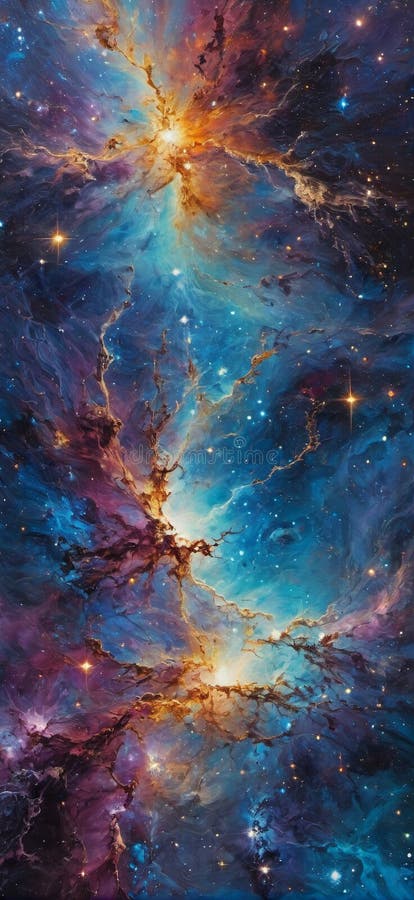 Abstract Generative AI Painting of Galaxies and Interplanetary Space ...