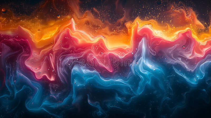 Abstract Generative Art, Business Background with Dynamic Bright Colors ...