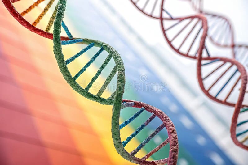 Abstract Genetic Design: DNA Molecule with Vibrant Background Stock ...