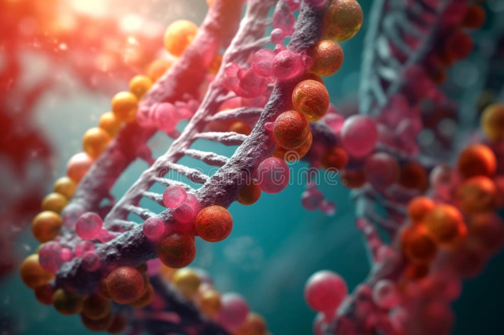 Abstract Genetic Information DNA Helix. Genetic Code DNA Molecule ...