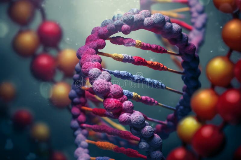 Abstract Genetic Information DNA Helix. Genetic Code DNA Molecule ...