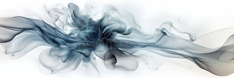 Abstract Gentle Fluid Wave Background Blue Monochrome Tones Flowing in ...