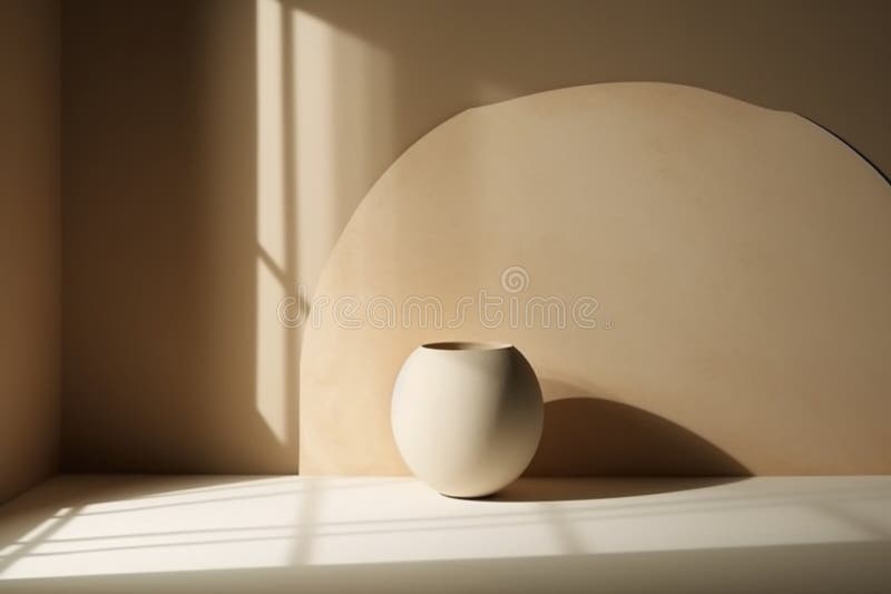 Abstract Gentle Light Beige Interior Backdrop, Created with Generative ...