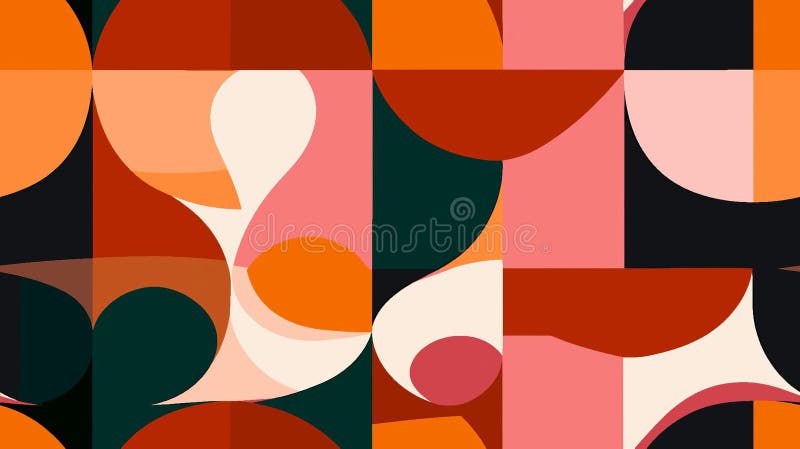 Abstract Geo Art Vector Pattern Composition with Geometric Shapes Stock ...