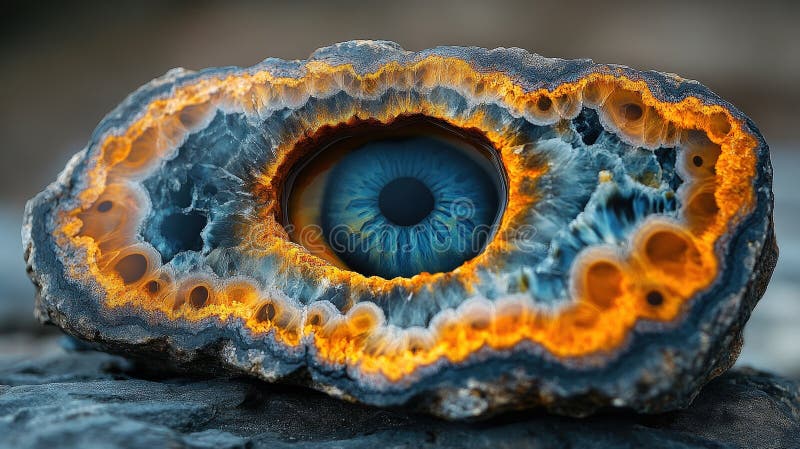 Abstract Geode Art Featuring Eye-inspired Pattern Stock Photo - Image ...