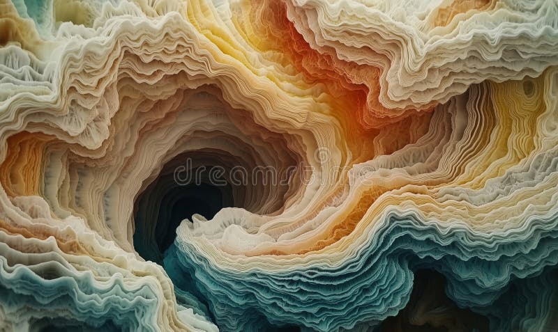 Abstract Geological Patterns Resembling Layered Rock Formations in ...