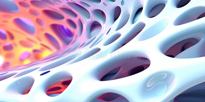 Abstract Geometic 3d Background, Sponge Structure Holes Texture ...